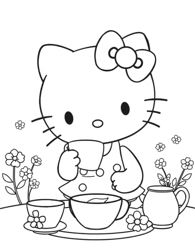 50+ Best Hello Kitty Coloring Pages(Free Download)