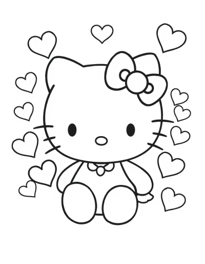 50+ Best Hello Kitty Coloring Pages(Free Download)